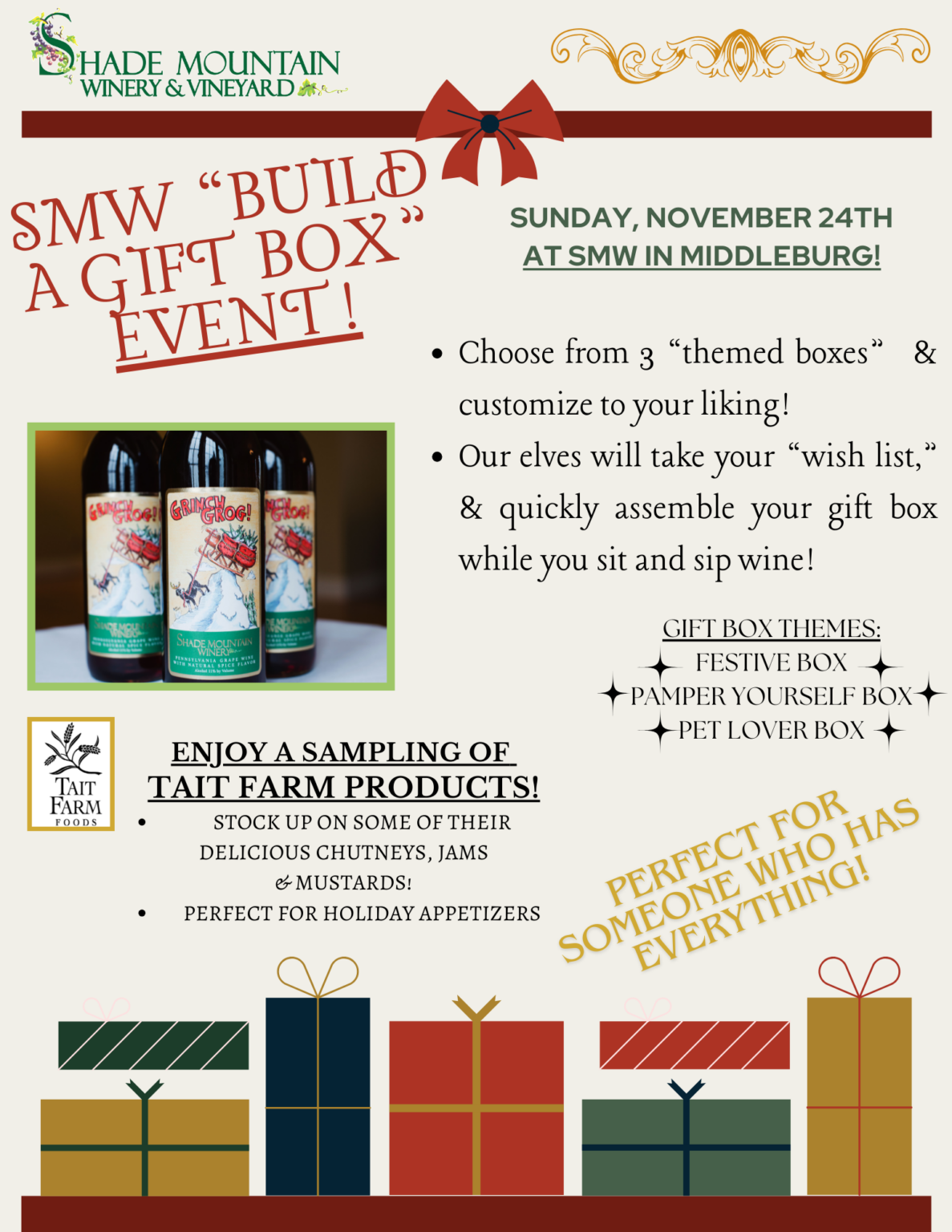 "Build a Gift Box" & Tait Farm Tasting @ the Winery in Middleburg ...